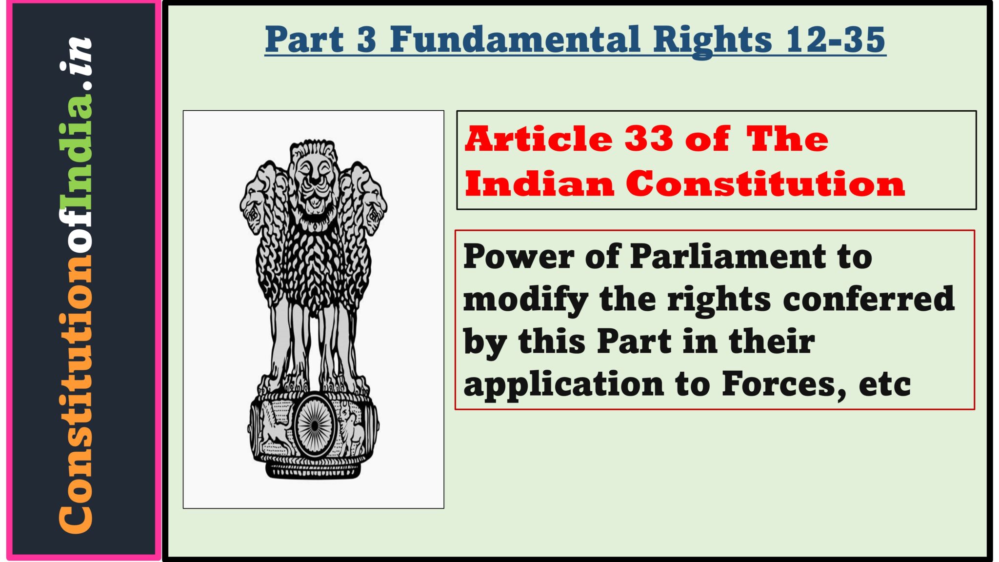 Article 33 Of Indian Constitution ConstitutionofIndia in Article 33 Of Indian Constitution ConstitutionofIndia in