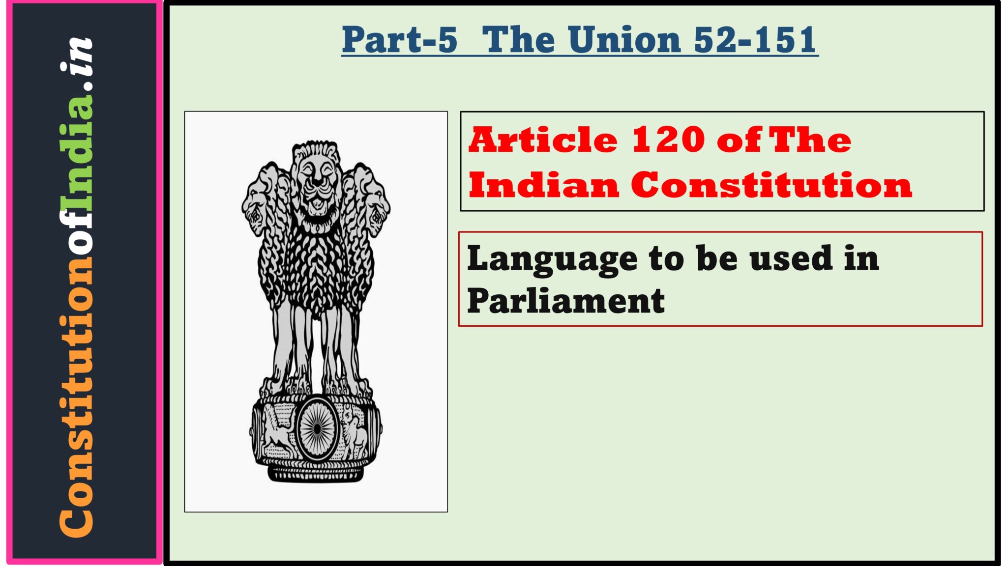 Article 120 of Indian Constitution - ConstitutionofIndia.in