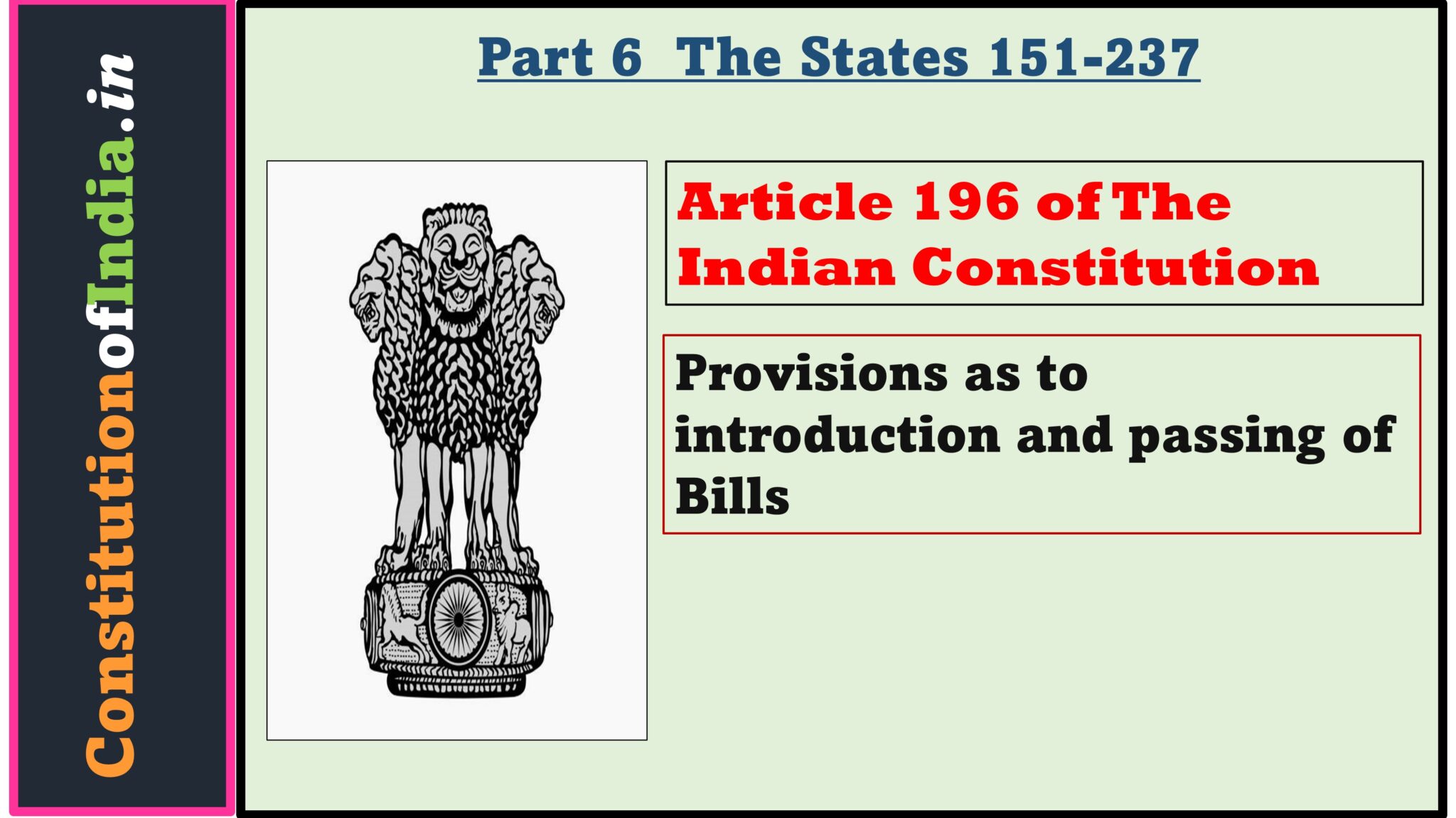 Article 196 of Indian Constitution - ConstitutionofIndia.in