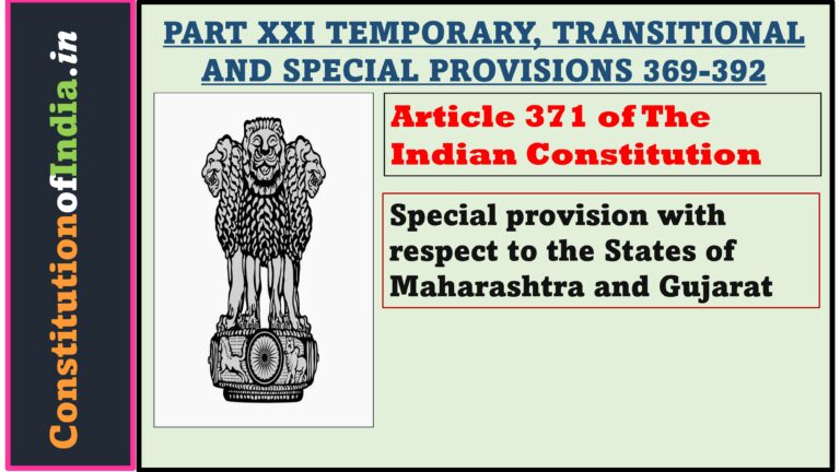 Article 371 of Indian Constitution - ConstitutionofIndia.in