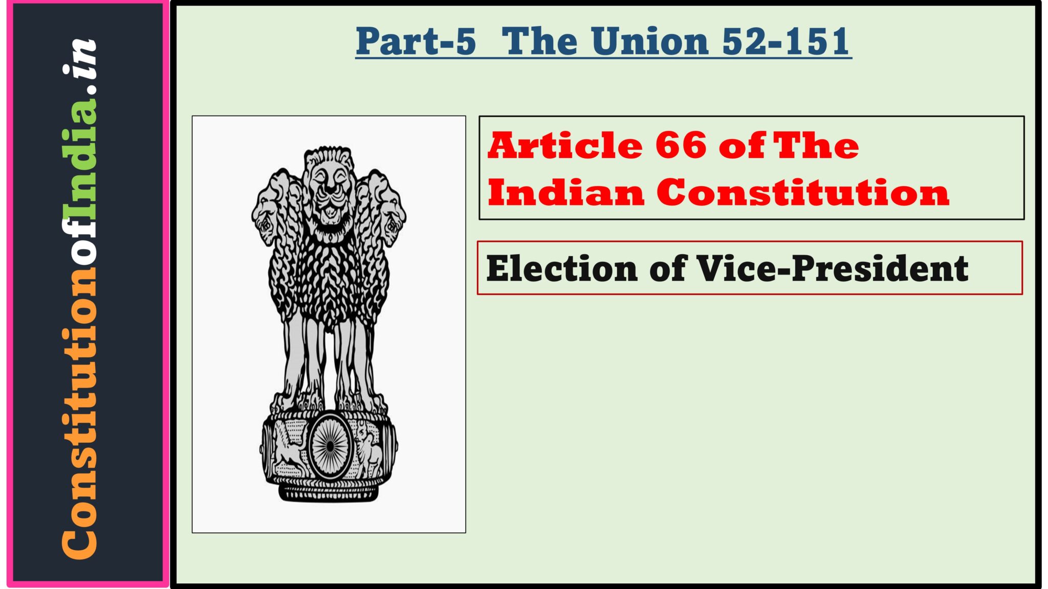 Article 66 of Indian Constitution - ConstitutionofIndia.in