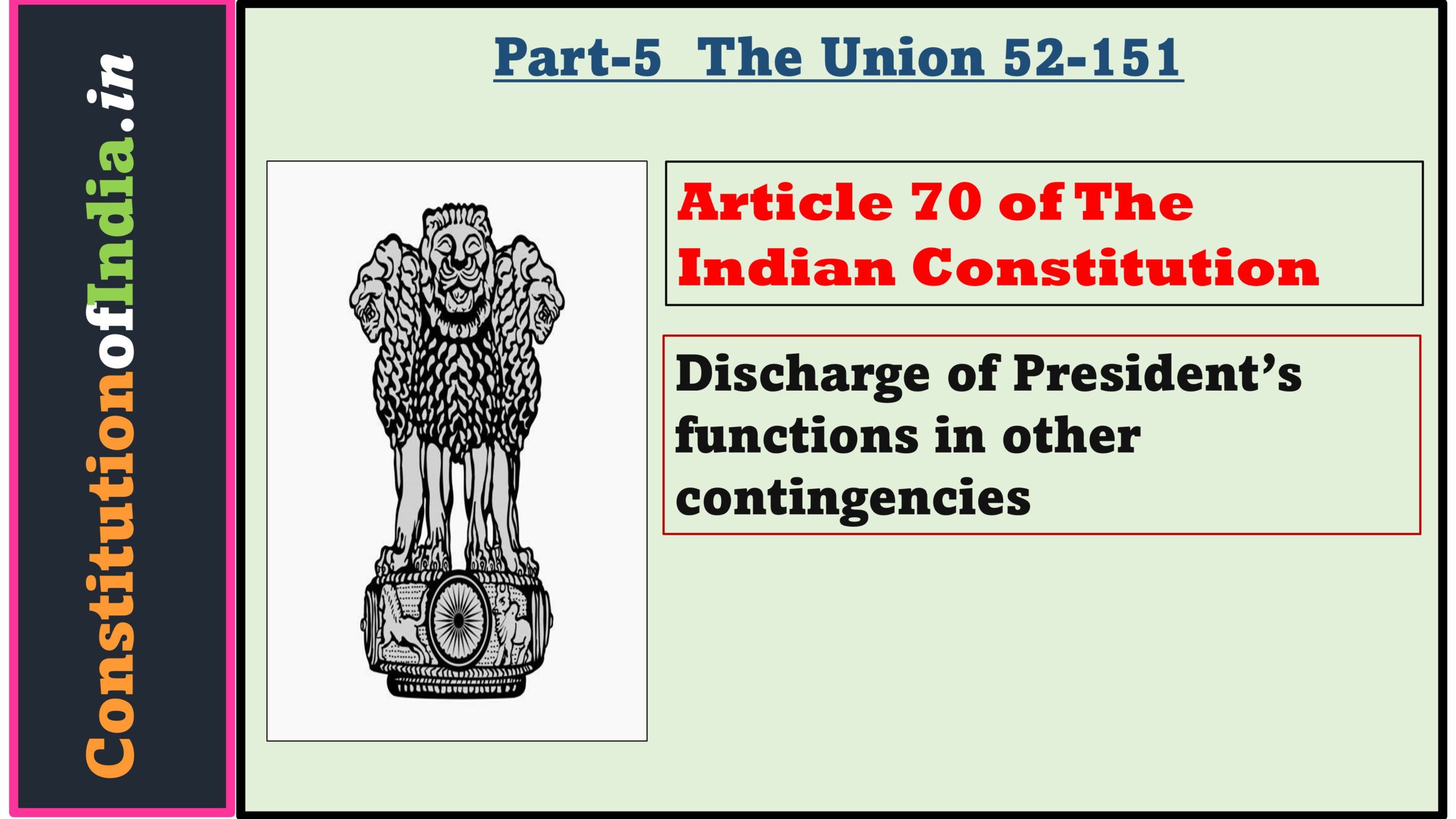 Article 70 Of Indian Constitution ConstitutionofIndia in Article 70 Of Indian Constitution ConstitutionofIndia in