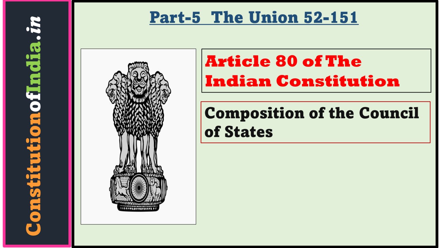 Article 80 of Indian Constitution - ConstitutionofIndia.in