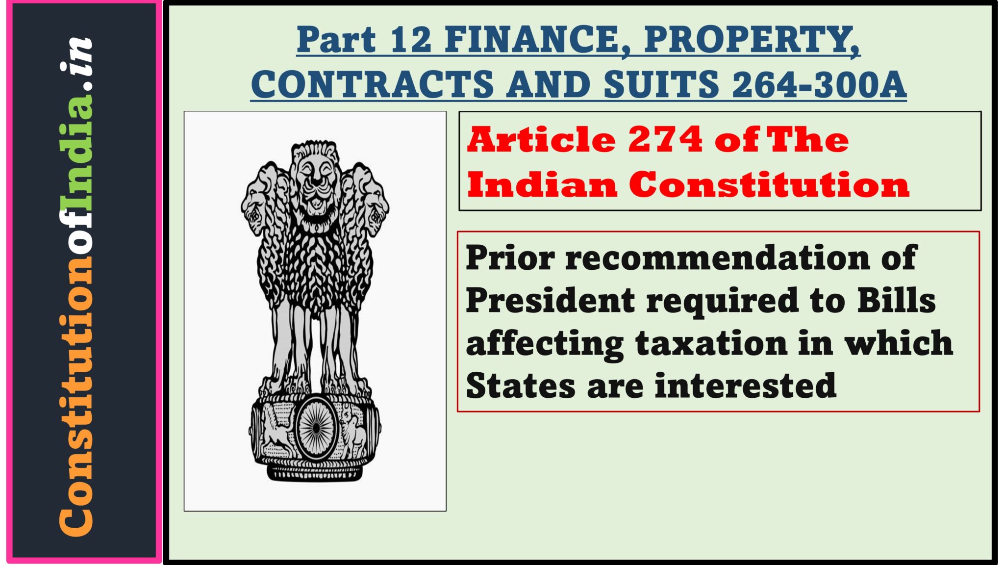 Article 274 of Indian Constitution - ConstitutionofIndia.in