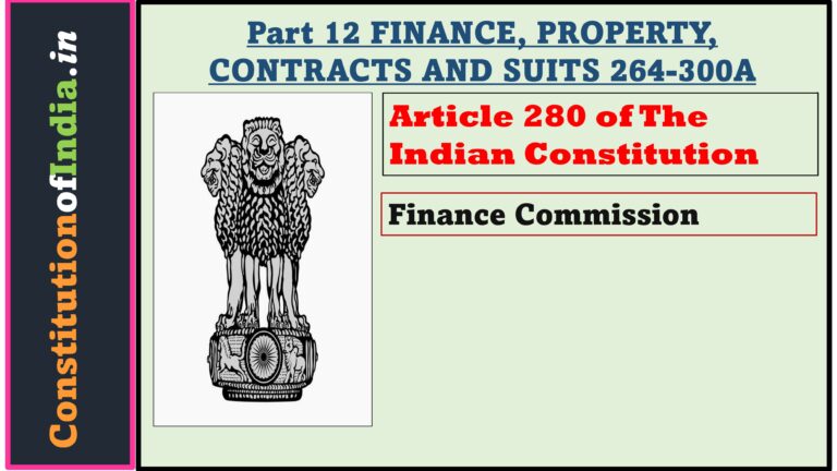 Article 280 of Indian Constitution - ConstitutionofIndia.in