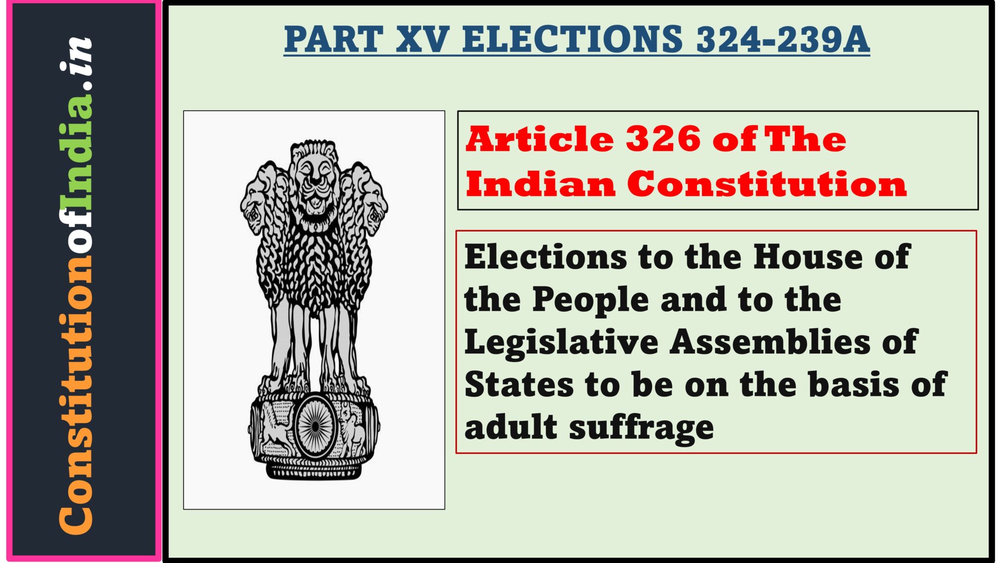Article 326 of Indian Constitution in Hindi - ConstitutionofIndia.in