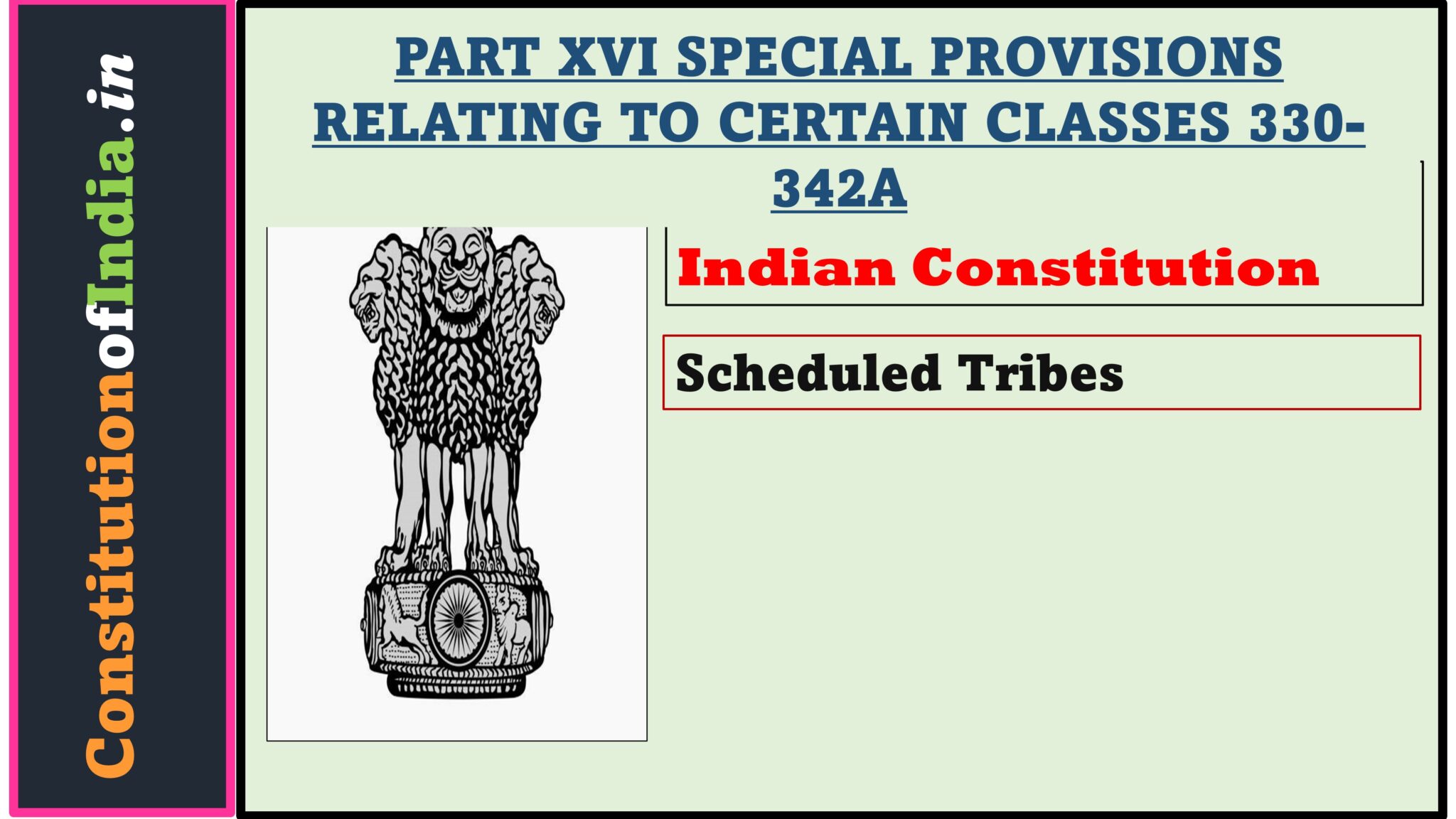 Article 342 of Indian Constitution - ConstitutionofIndia.in